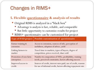 RIMS+ surveys: A tool for project design and evaluation | PPT