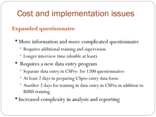 RIMS+ surveys: A tool for project design and evaluation | PPT