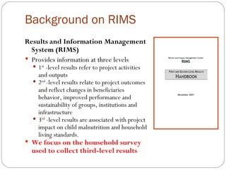 RIMS+ surveys: A tool for project design and evaluation | PPT