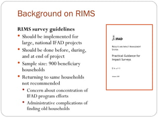 RIMS+ surveys: A tool for project design and evaluation | PPT