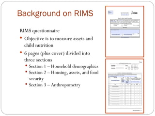 RIMS+ surveys: A tool for project design and evaluation | PPT