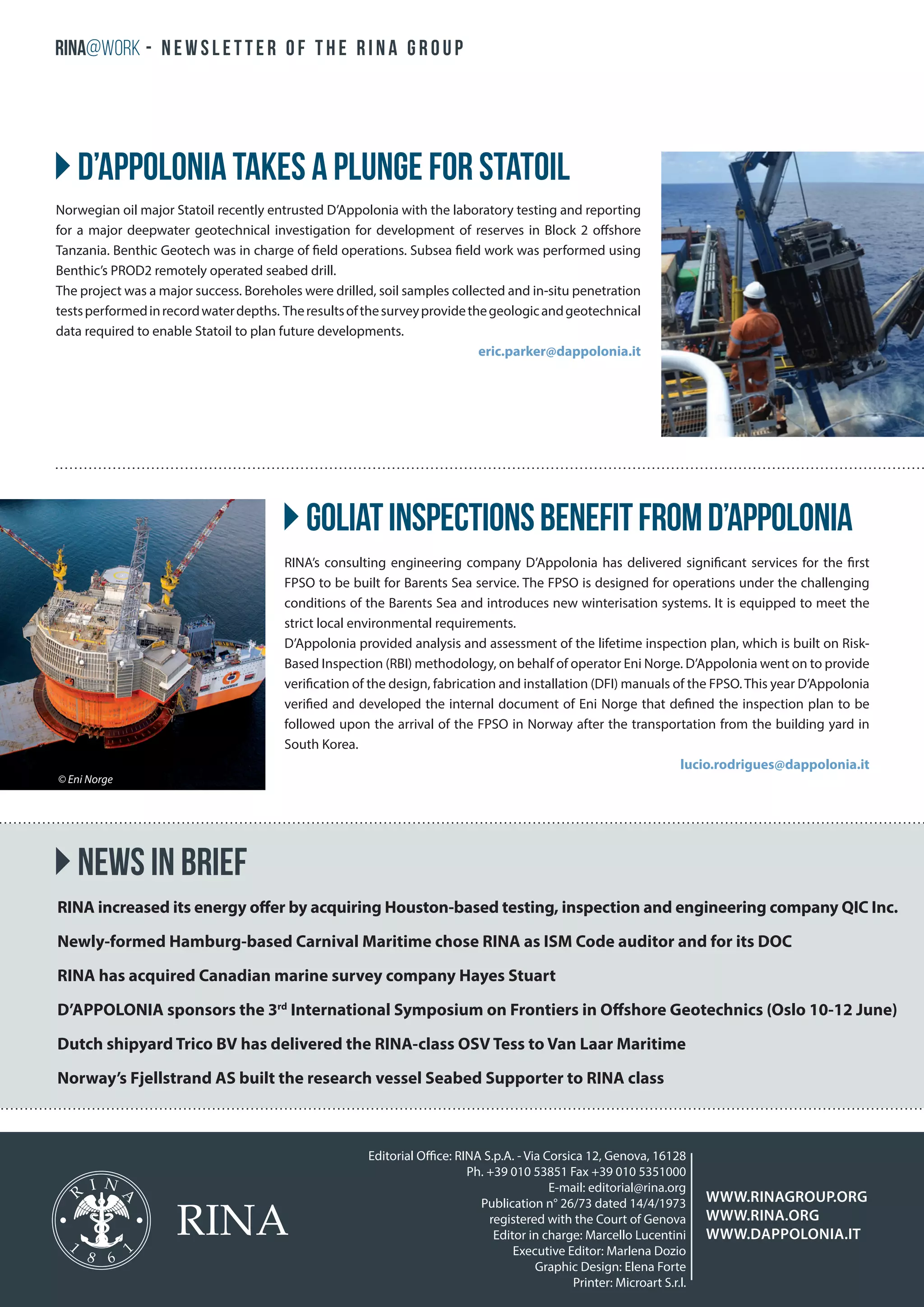 RINA@WORK 2/2015 | PDF