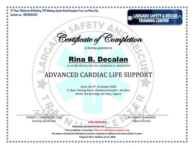 Rina b. decalan cpd | PDF