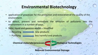 Role of Environmental Biotechnology | PPTX