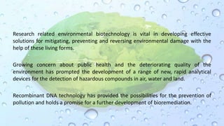 Role of Environmental Biotechnology | PPTX