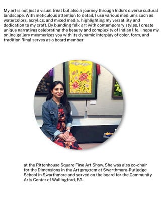 Rinal Parikh – Indian Folk Art Artist & Warli Painter | PDF