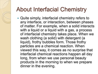 Rina Tannenbaum-Interfacial Chemistry | PPTX | Chemistry | Science