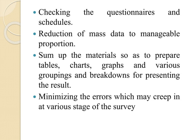 research methodology data processing EDITING | PPT