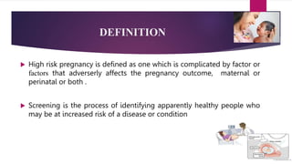 Newer modalities in screening and diagnosis of high risk pregnancies | PPTX