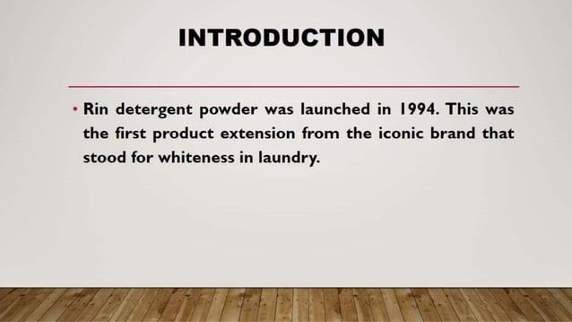 Rin detergent powder | PPTX