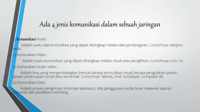 presentasi materi sekolah mata pelajaran TLJ untuk kelas XII | PPTX