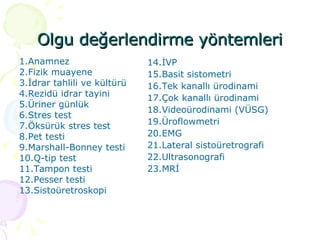 Üriner İnkontinans - www.jinekolojivegebelik.com