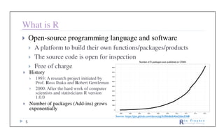 R in finance: Introduction to R and Its Applications in Finance | PPT