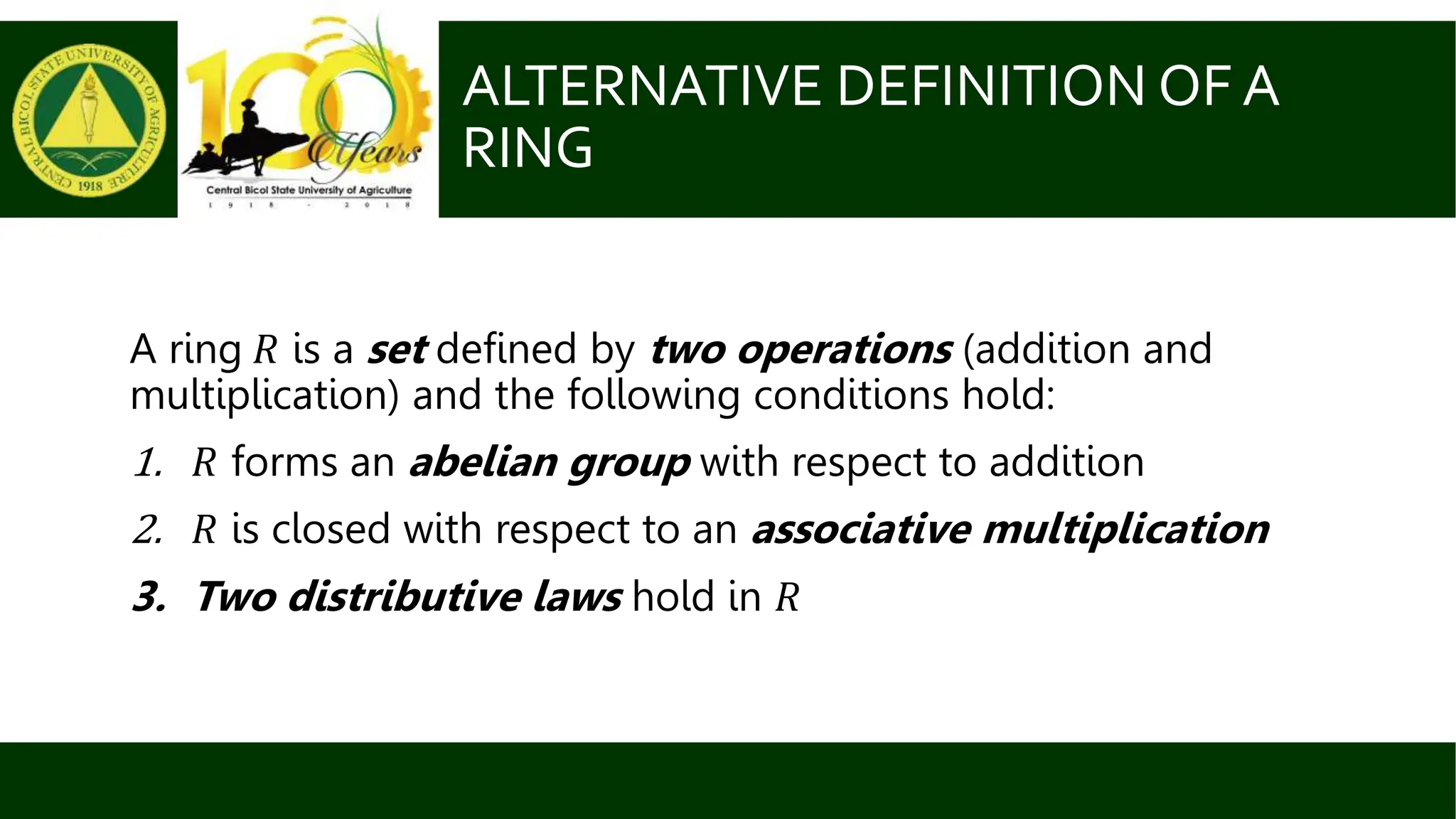 Alternative definition of a ring in math.pptx
