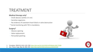 Paravalvular abscess in infective endocarditis | PPTX | Heart and ...