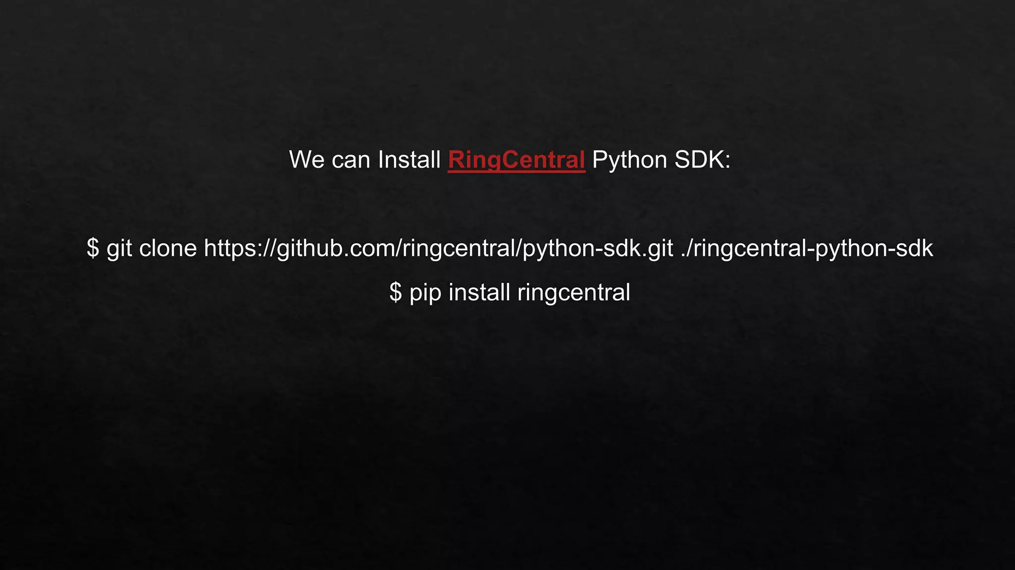 Ring central and python | PPT