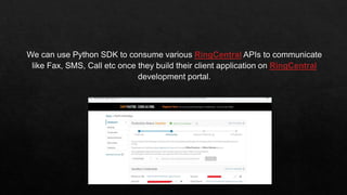 Ring central and python | PPT