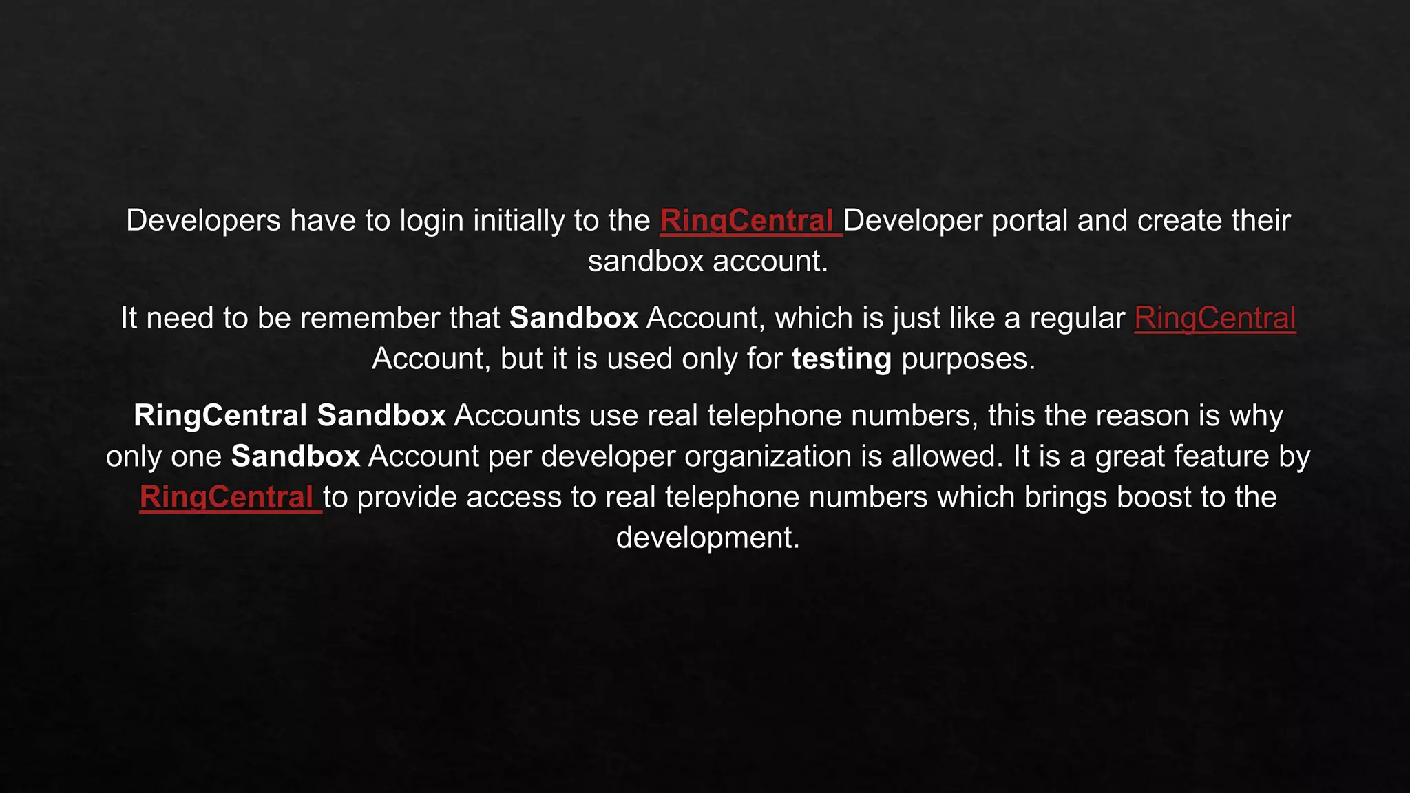 RingCentral application development overview | PPT