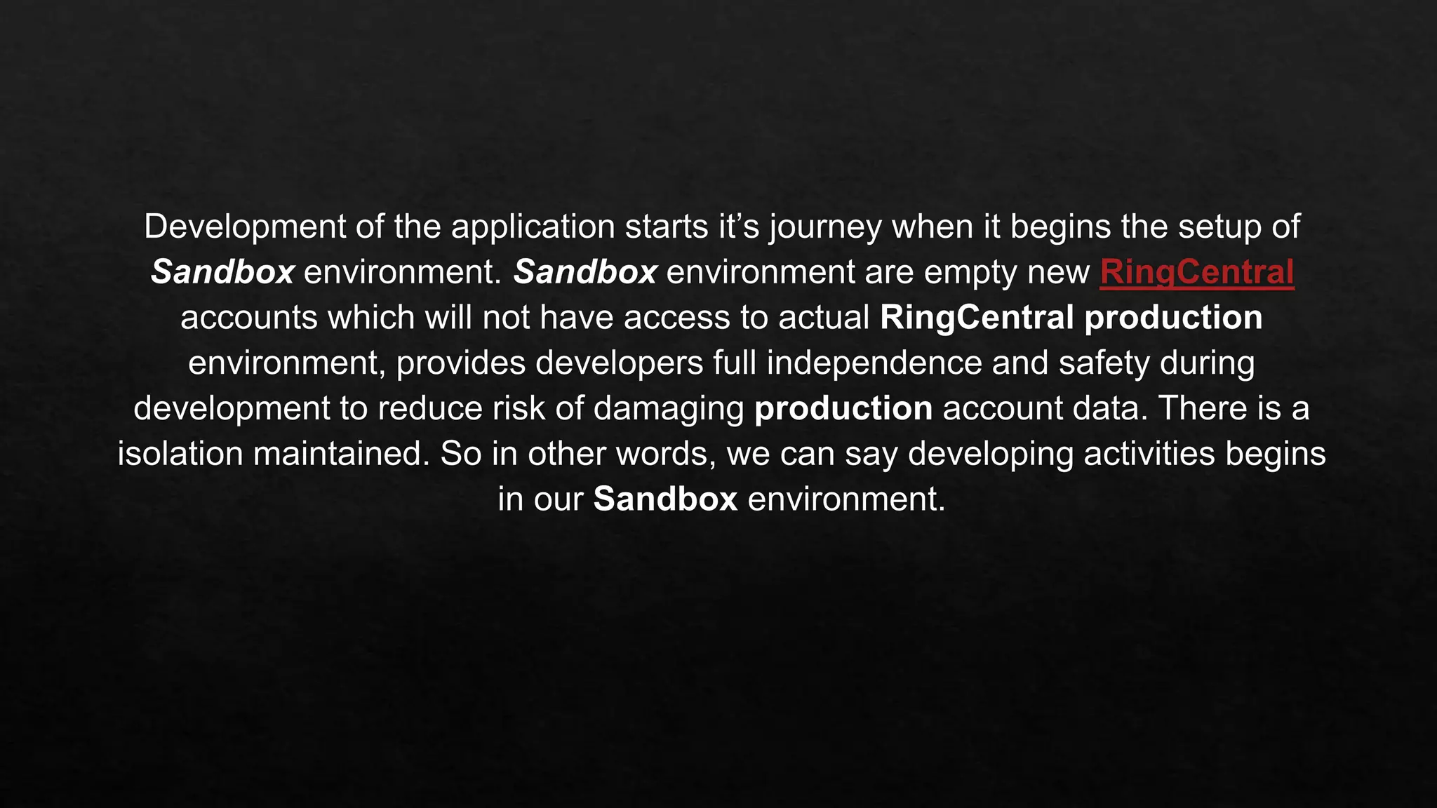 RingCentral application development overview | PPT | Free Download