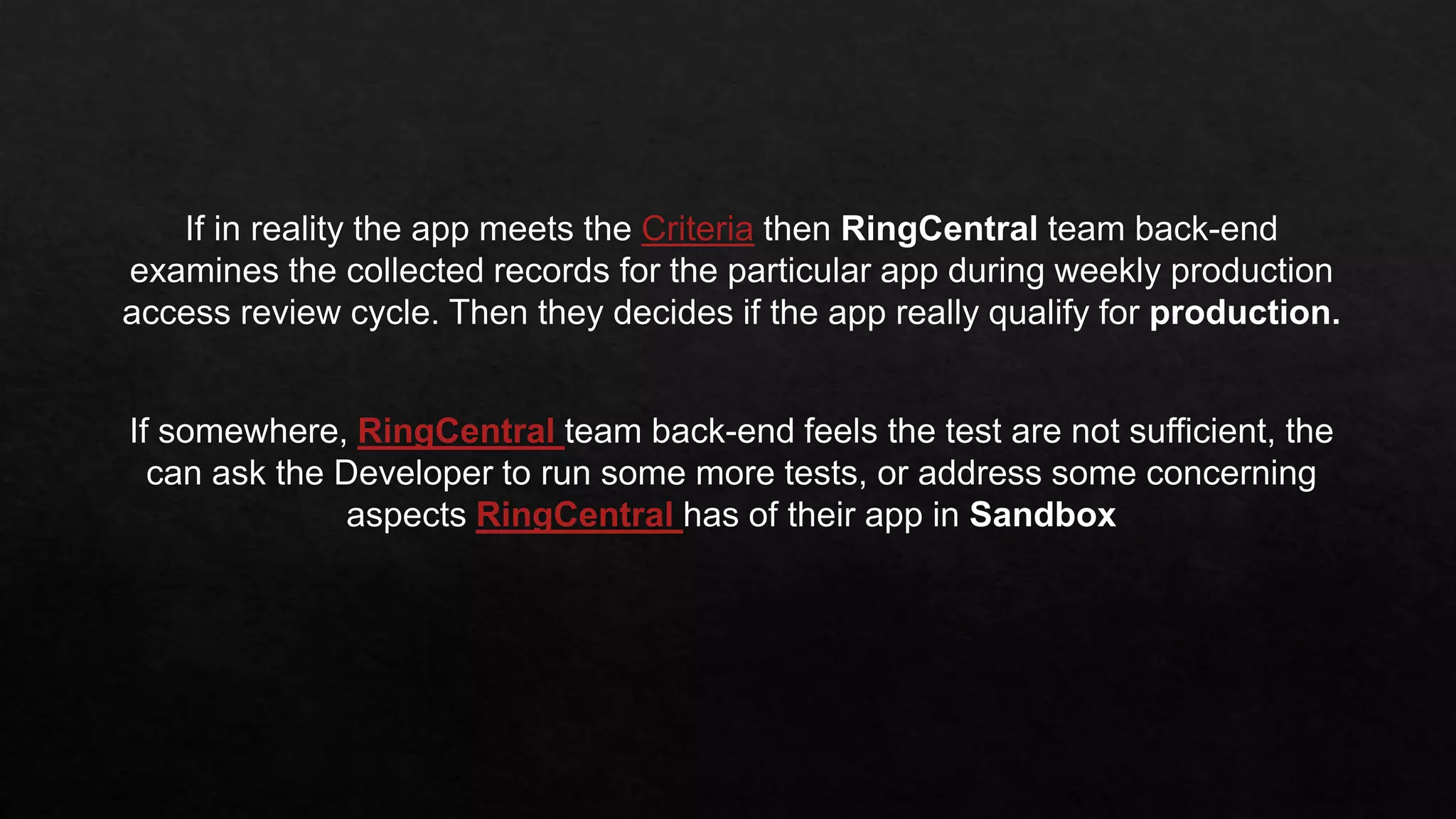 RingCentral application development overview | PPT