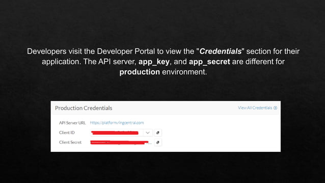 RingCentral application development overview | PPT