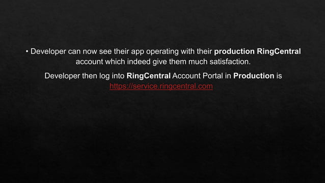 RingCentral application development overview | PPT | Free Download