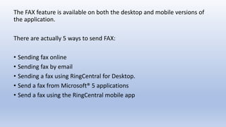 Ring central fax | PPT | Free Download