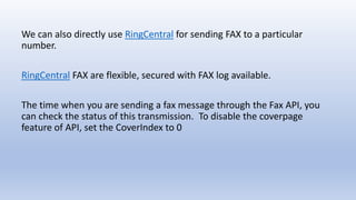 Ring central fax | PPT | Free Download
