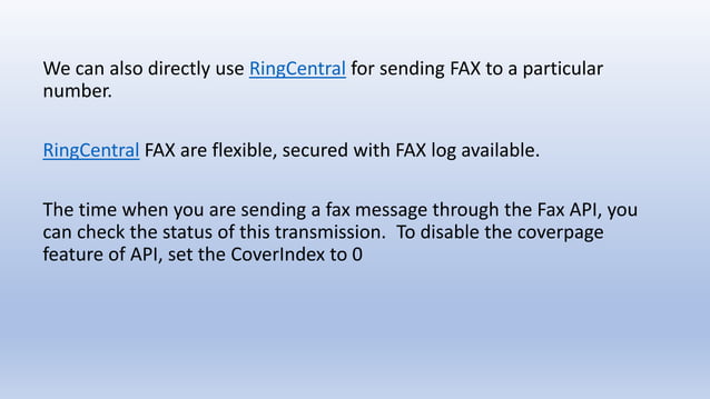 Ring central fax | PPT | Free Download