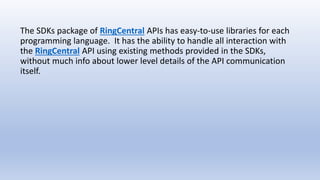 Ring central sdk | PPT