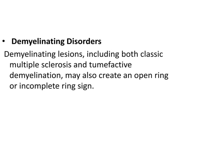 Ring enhancing lesions | PPTX | Brain and Nervous System Disorders ...