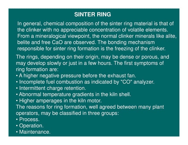 Ring formation in kilns | PDF | Chemistry | Science