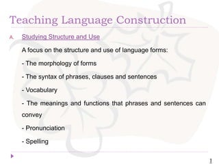Teaching and Learning Strategy: Teaching Language Construction ...
