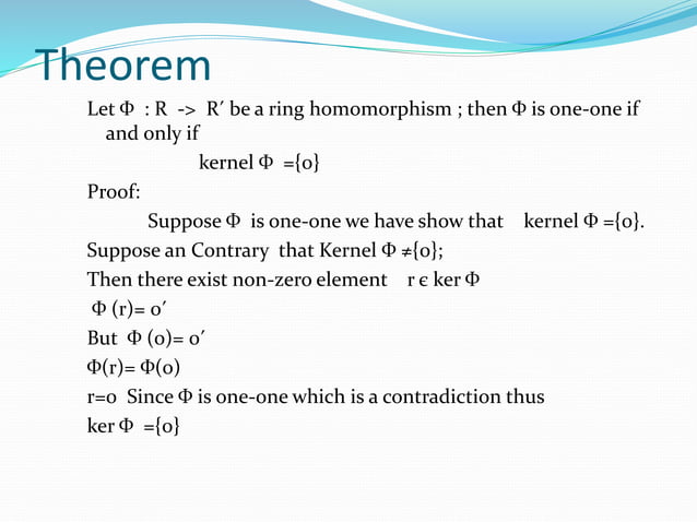 Ring homomorphism | PPTX