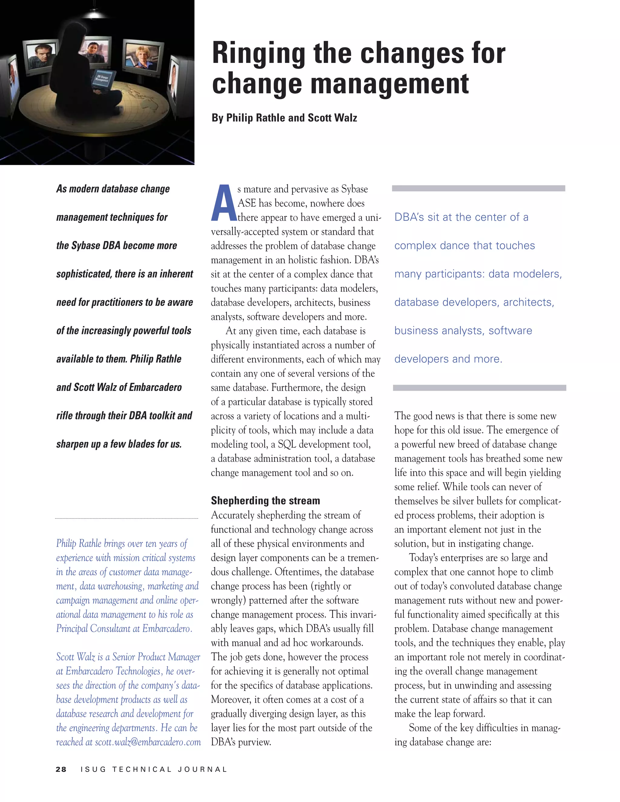 Ringing the Changes for Change Management | PDF