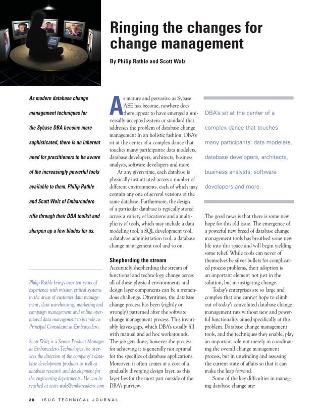 Ringing the Changes for Change Management | PDF