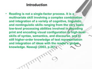The Effect of Grammar vs. Vocabulary Pre-teaching on EFL Learners’ Reading Comprehension | PPT