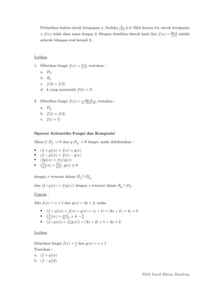 Ringkasan BAB Fungsi (Matematika X SMA) | PDF