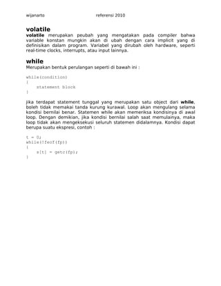 Ringkasan 32 keyword_dalam_c | PDF