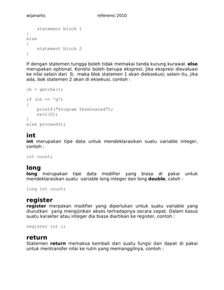 Ringkasan 32 keyword_dalam_c | PDF
