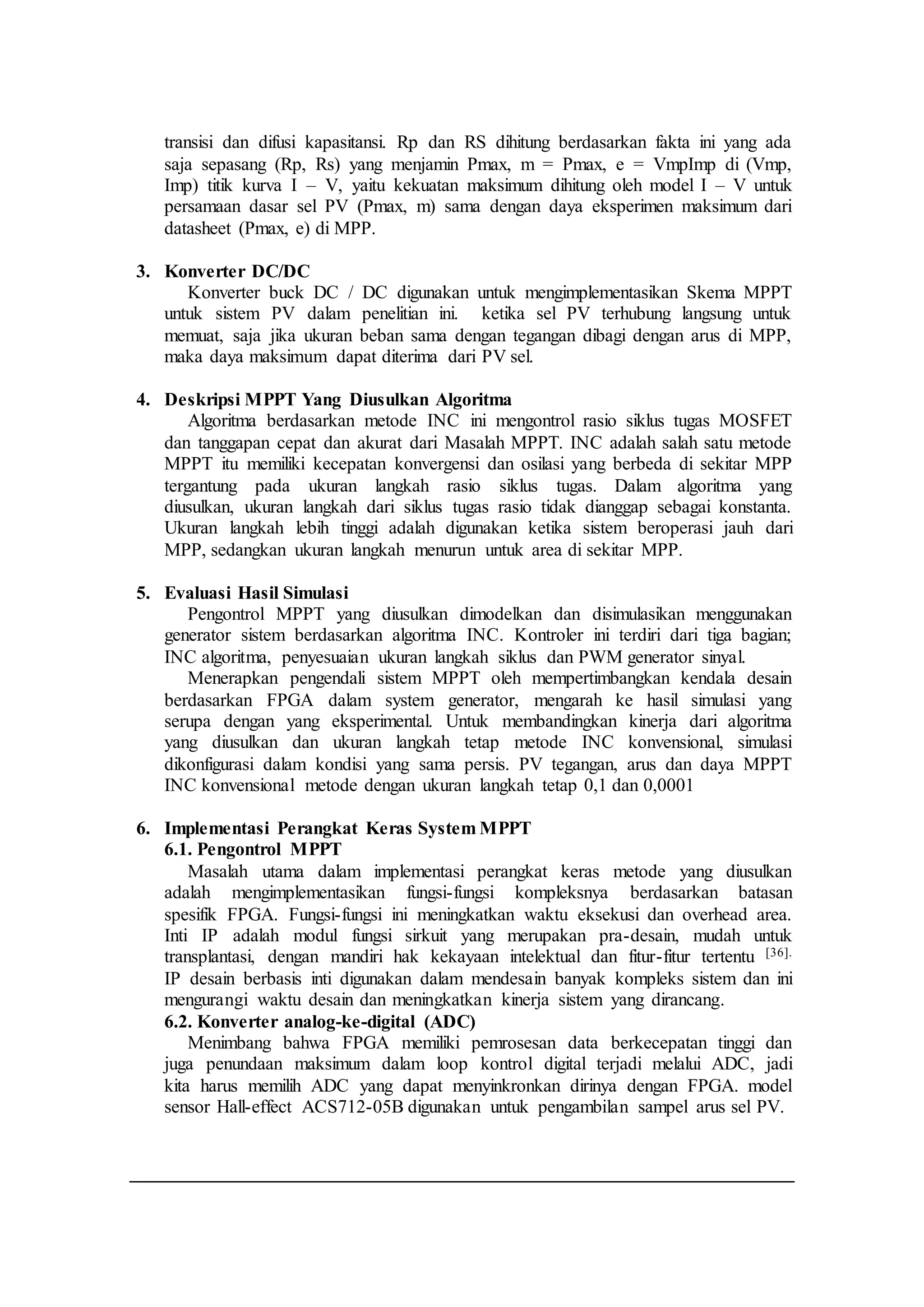 FPGA-based real time incremental conductance maximum power point tracking controller for ...