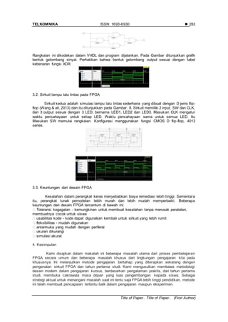 Ringkasan artikel (pengenalan logika digital menggunakan fpga) | DOCX