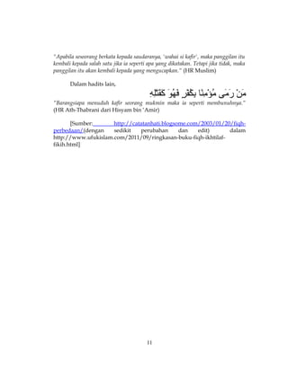 Ringkasan buku fiqh ikhtilaf (fikih perbedaan pendapat) dr yusuf qardhawi | RTF