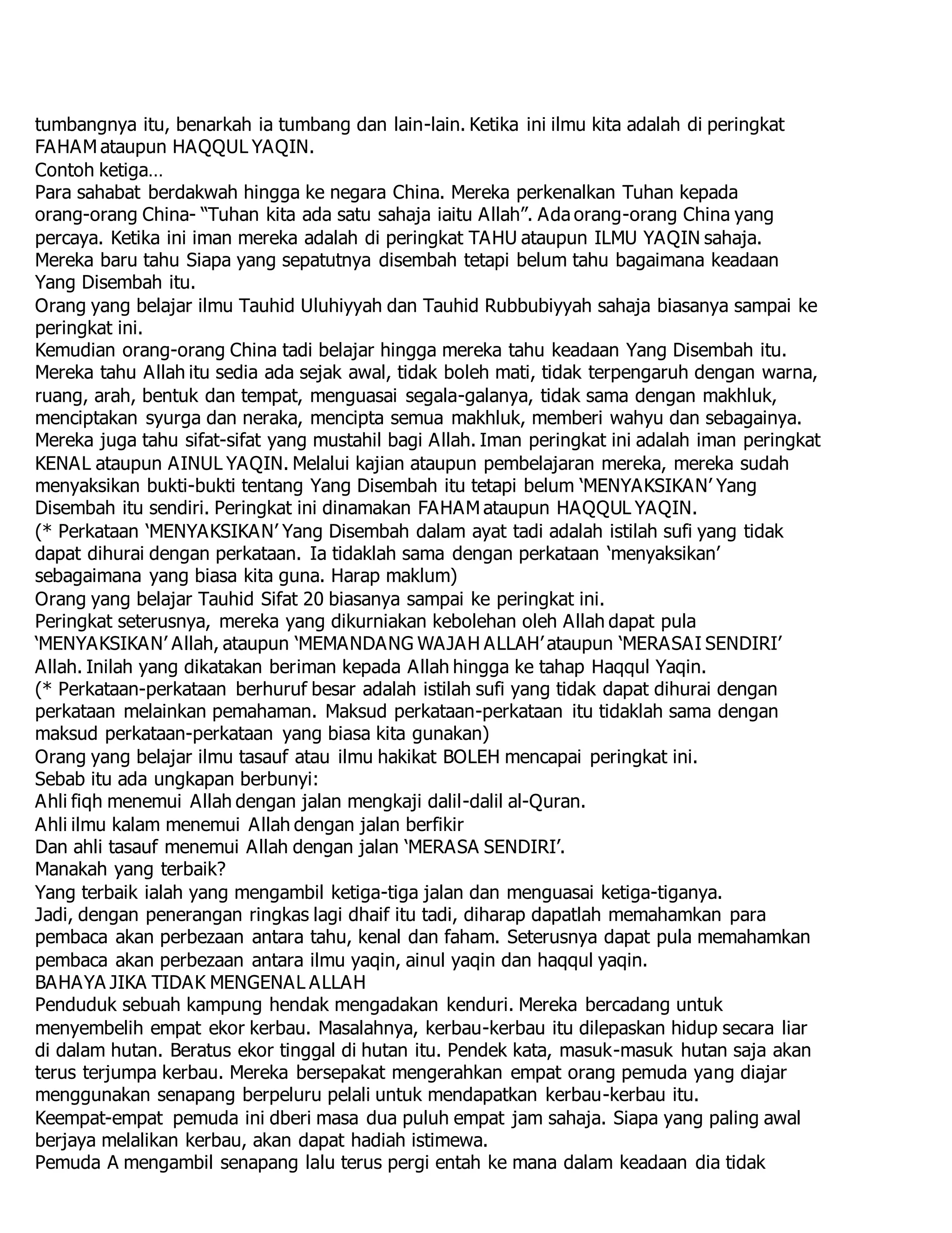 Ringkasan ilmu tauhid | PDF