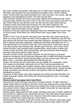 Ringkasan ilmu tauhid | PDF