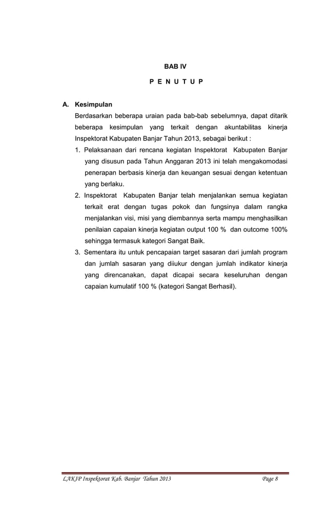 RINGKASAN LAKIP | PDF