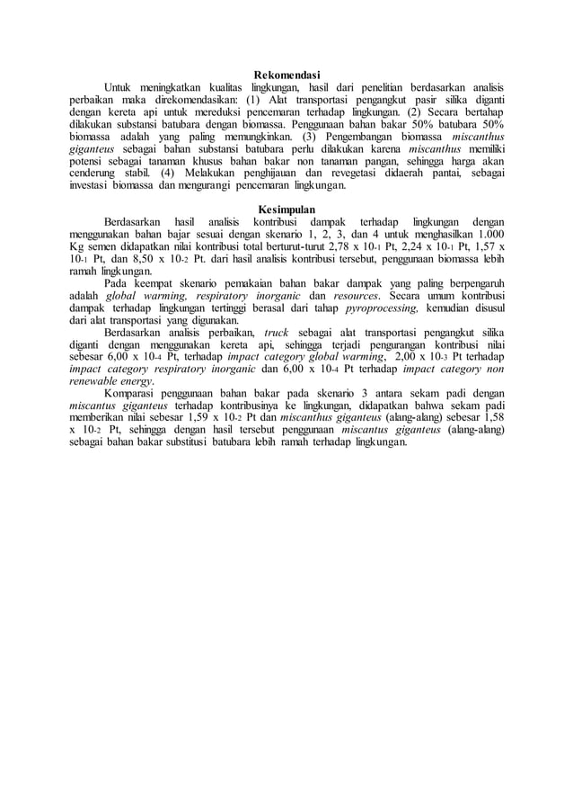 Ringkasan lca semen holsim | PDF