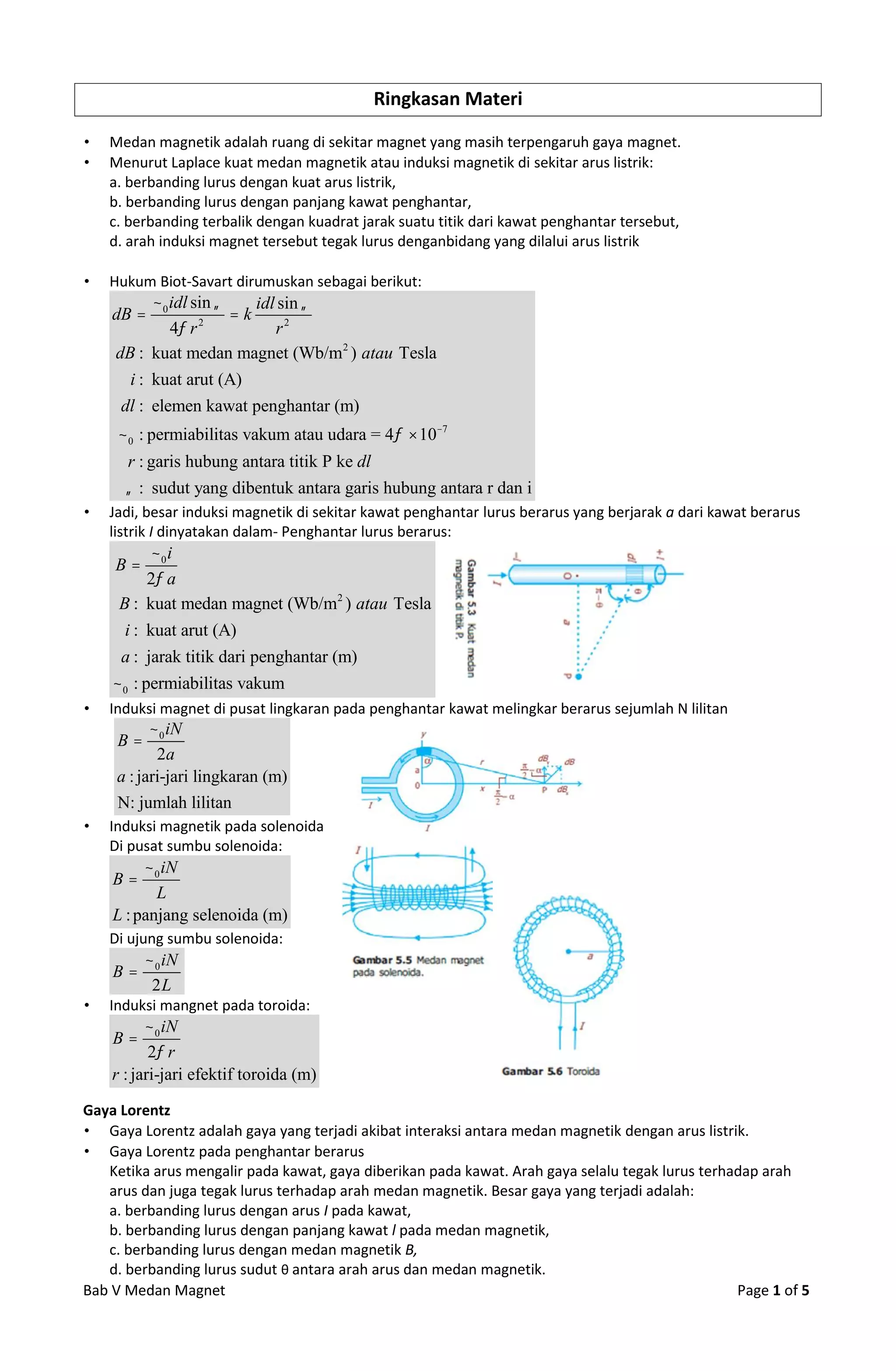 Ringkasan materi dan solusi ukem bab 5 | PDF