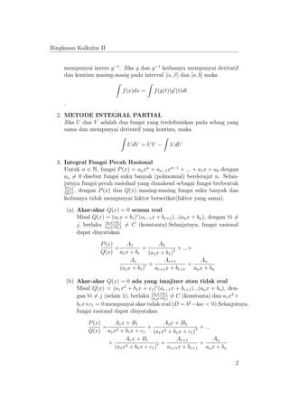 Ringkasan materi Integral | PDF