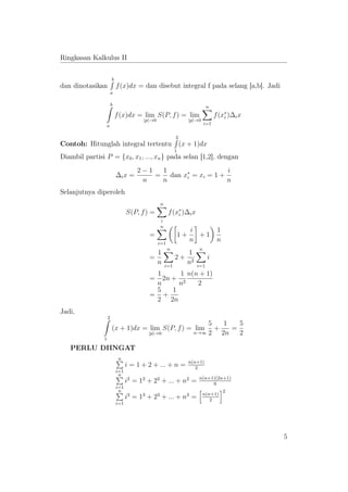 Ringkasan materi Integral | PDF